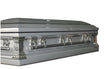 Knight Silver Casket with White Interior | Trusted Caskets