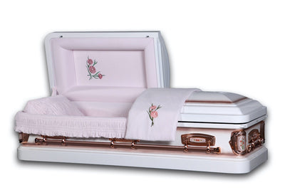 Classic - Poplar Veneer Wood Casket with White Velvet Interior ...