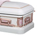 Primrose Casket | Antique White Finish with Pink Interior – Trusted Caskets