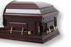 Hamilton Burial Casket with Cherry Finish & Ivory Velvet Interior ...